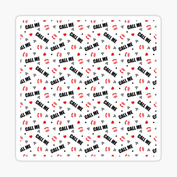 "Iconic Love (Call Me)" Sticker for Sale by natoyasmith | Redbubble