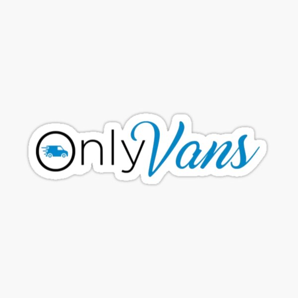 "Only vans" Sticker for Sale by Roisin678 | Redbubble