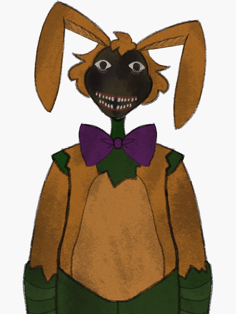 "Scary Pumpkin Rabbit" Sticker for Sale by distressedtape | Redbubble