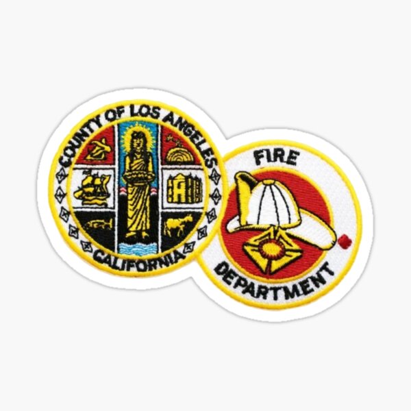 "Los Angeles County Fire Department" Sticker for Sale by lawrencebaird ...