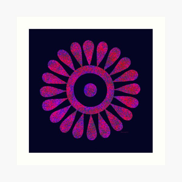 "Mako, African Adinkra Symbol ( pink and navy)" Art Print by ...