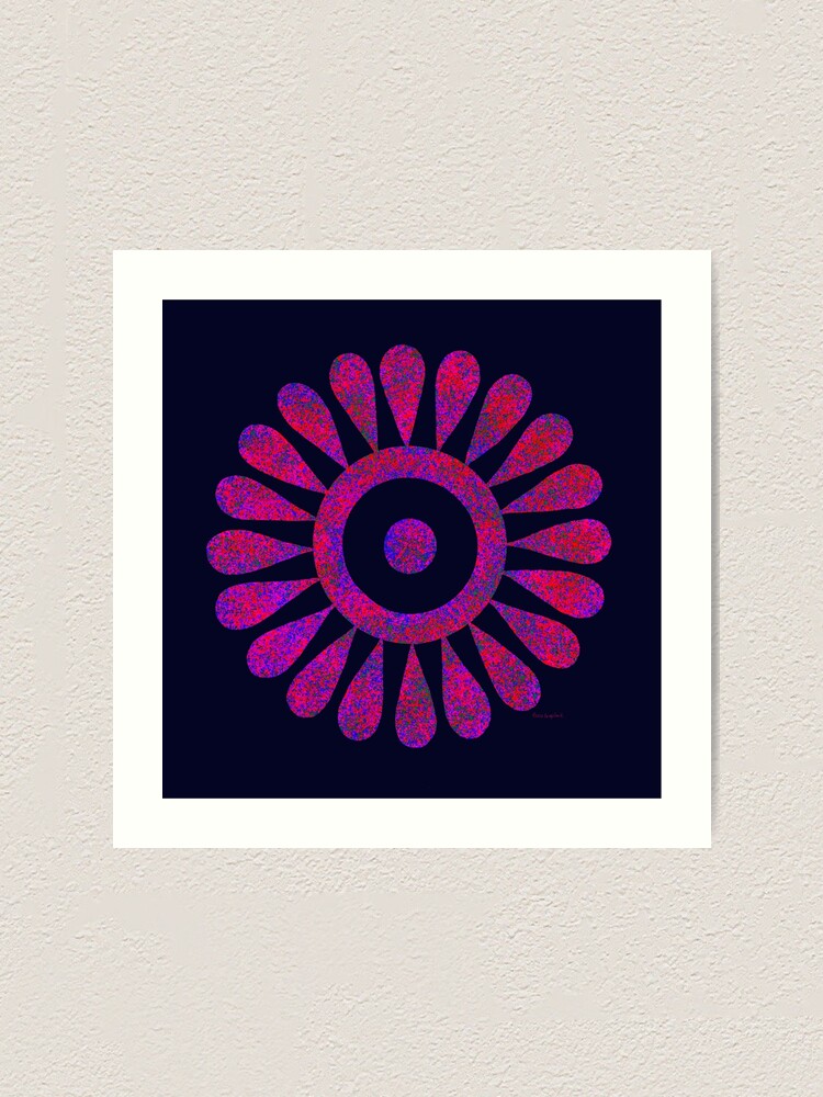"Mako, African Adinkra Symbol ( pink and navy)" Art Print by ...
