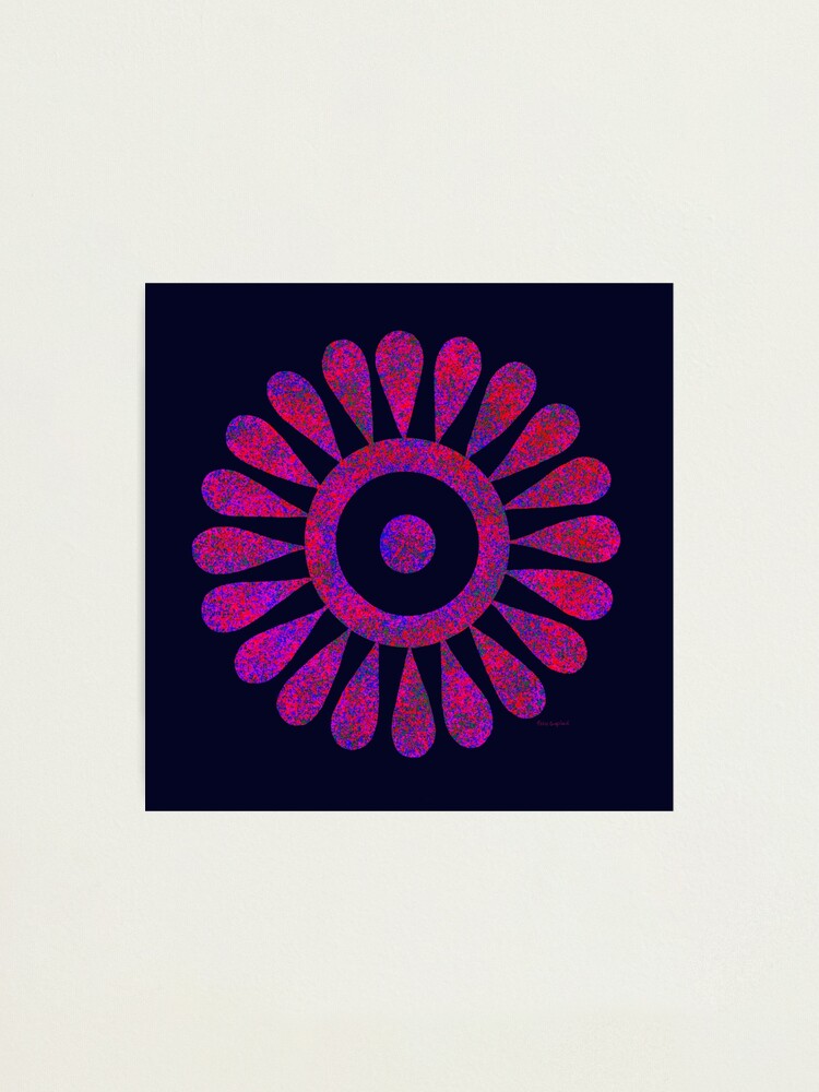 "Mako, African Adinkra Symbol ( pink and navy)" Photographic Print by ...