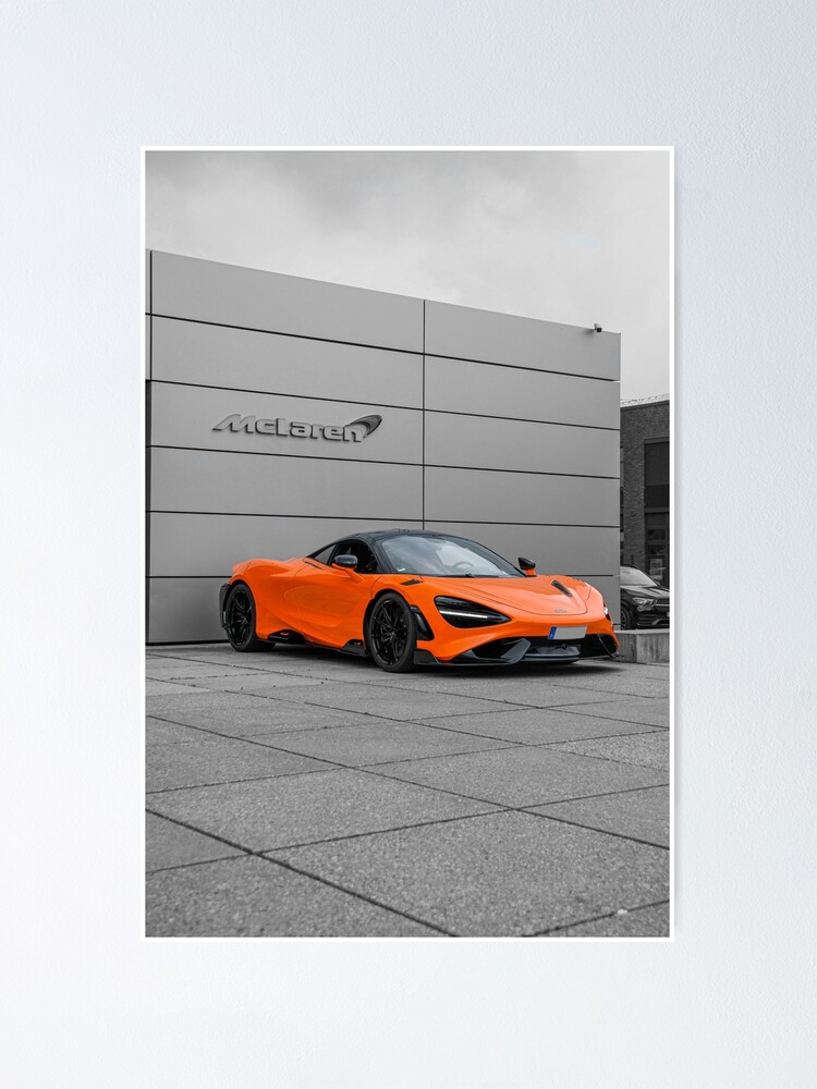 "McLaren 765LT orange monochrome" Poster for Sale by terrificcars ...