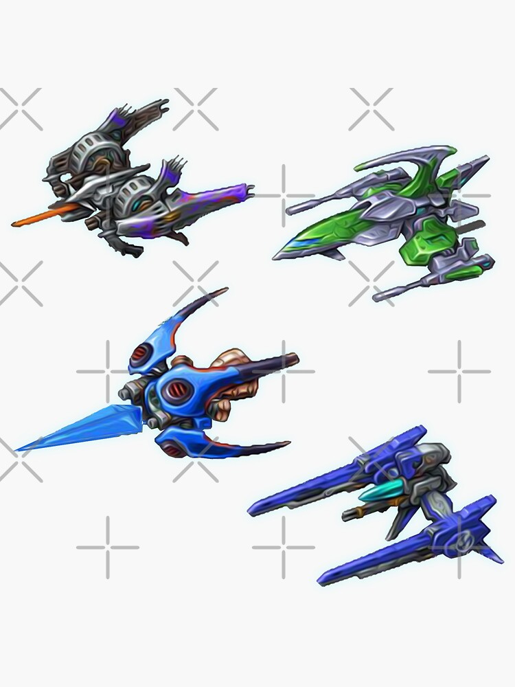 "Shmups Sticker Pack 03" Sticker by KakafutyCorp | Redbubble