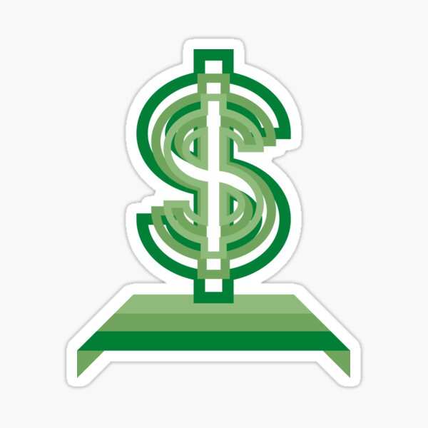 "Green Stacked Dollar Signs" Sticker for Sale by lucidluck | Redbubble