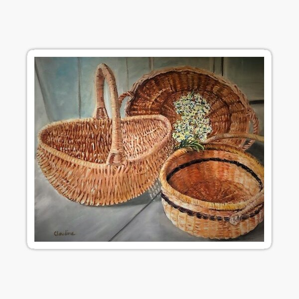 "Baskets" Sticker for Sale by claudine4art | Redbubble