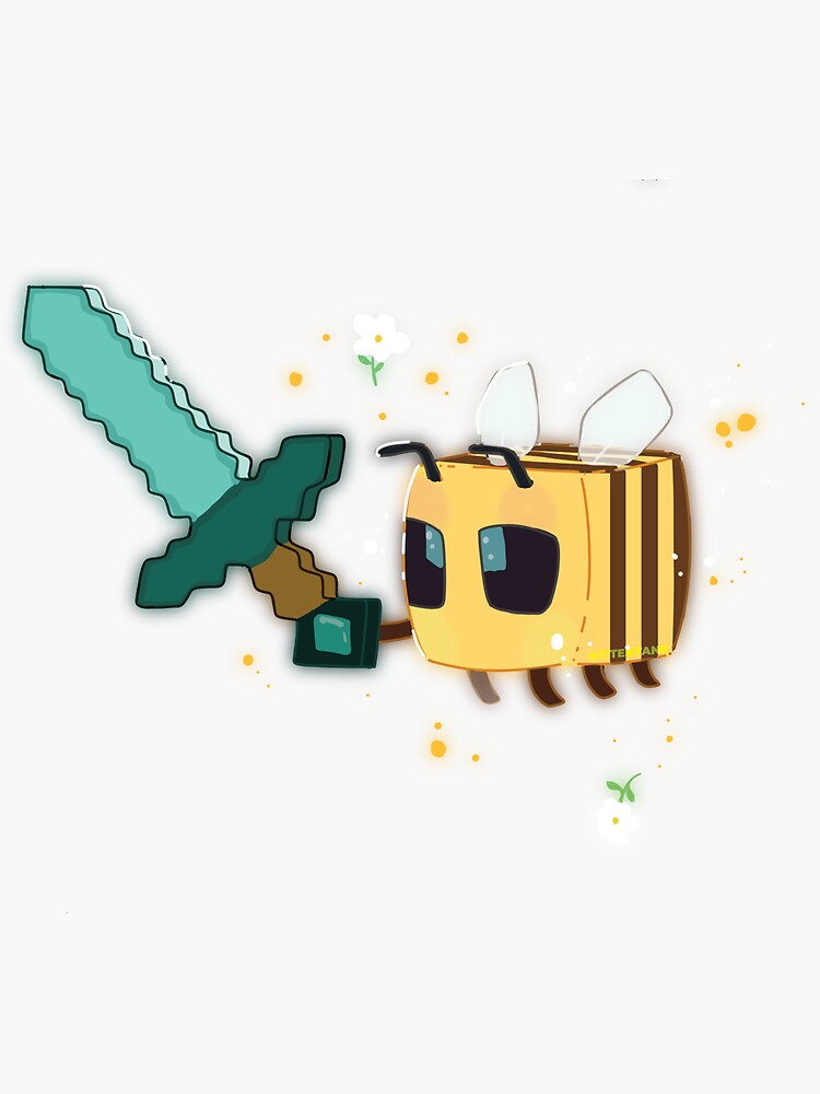 "Minecraft Bee" Sticker for Sale by KittenTank | Redbubble