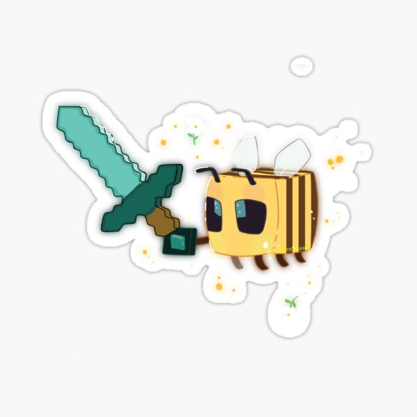 "Minecraft Bee" Sticker for Sale by KittenTank | Redbubble