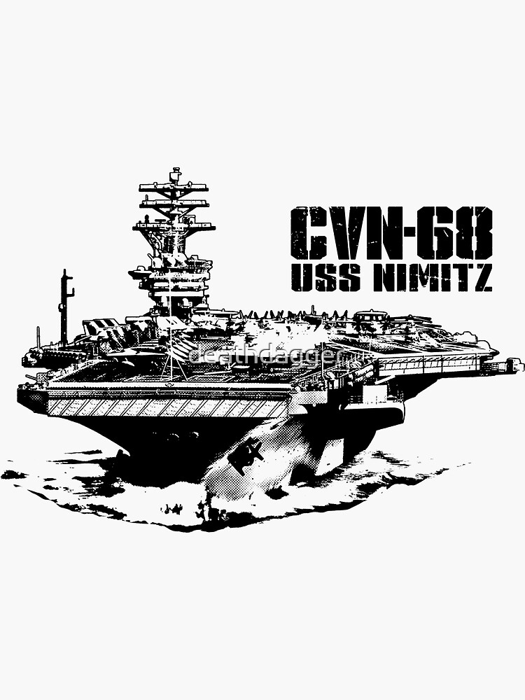 "Aircraft carrier Nimitz" Sticker for Sale by deathdagger | Redbubble