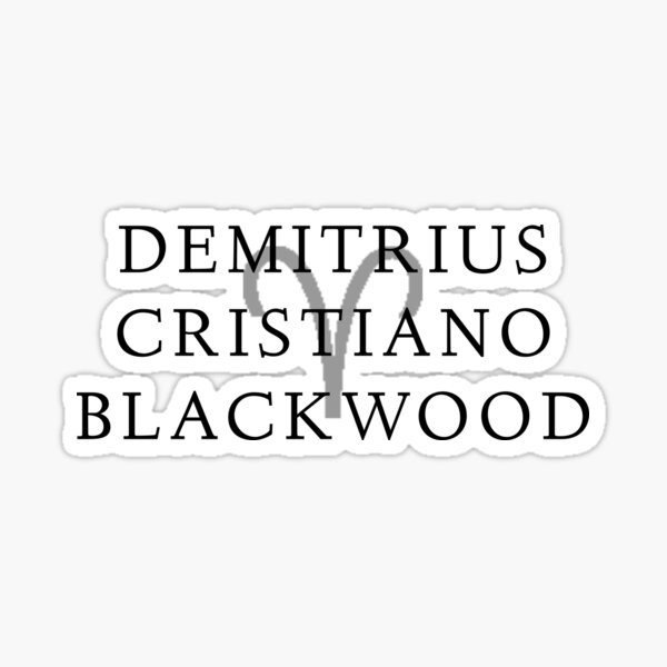 "Demitrius Blackwood" Sticker for Sale by danavi | Redbubble