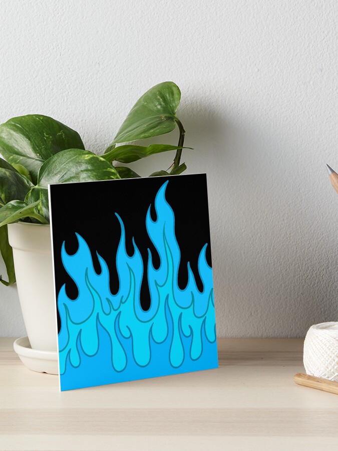 "Stylish Bright Blue Flames!" Art Board Print for Sale by KelseyLovelle ...