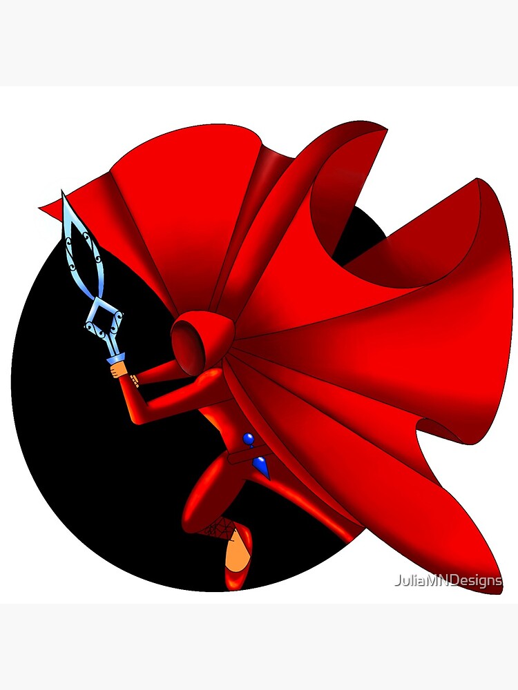 "Red Cape and Hood jumping from Black Hole" Poster by JuliaMNDesigns ...