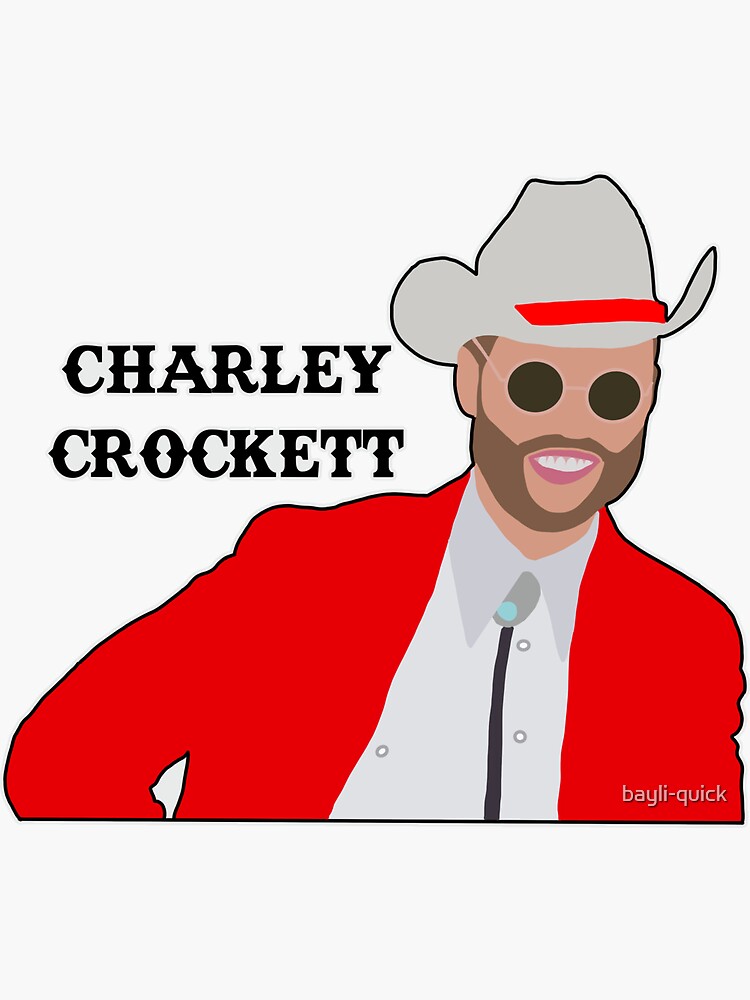 "Charley Crockett " Sticker for Sale by bayli-quick | Redbubble
