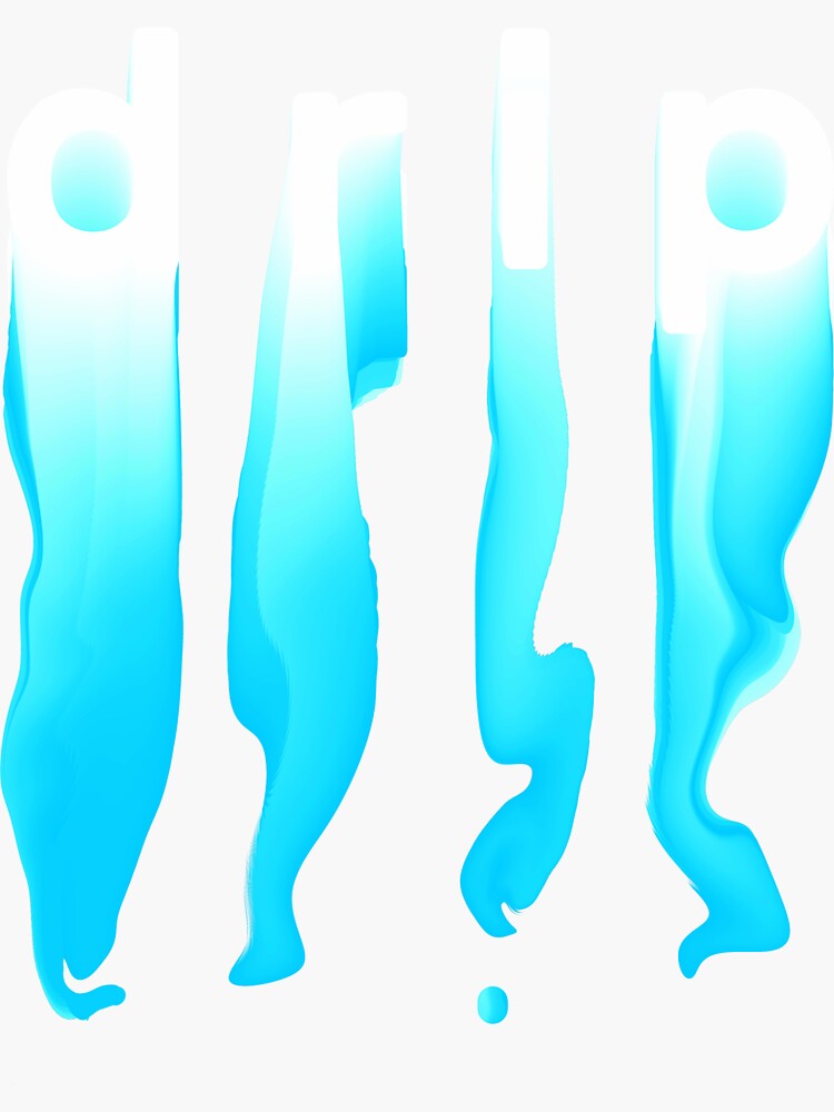 "neon liquid drip typography " Sticker for Sale by luc-at | Redbubble