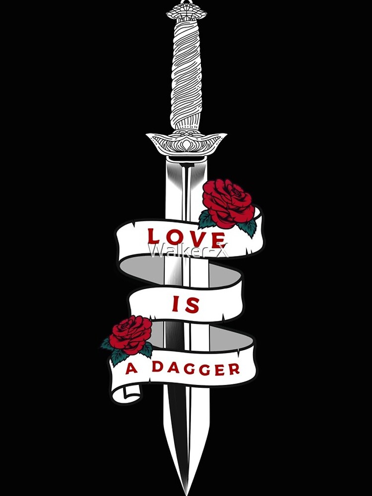 "Love is a dagger (B&W v2)" iPhone Case for Sale by Walker-X | Redbubble