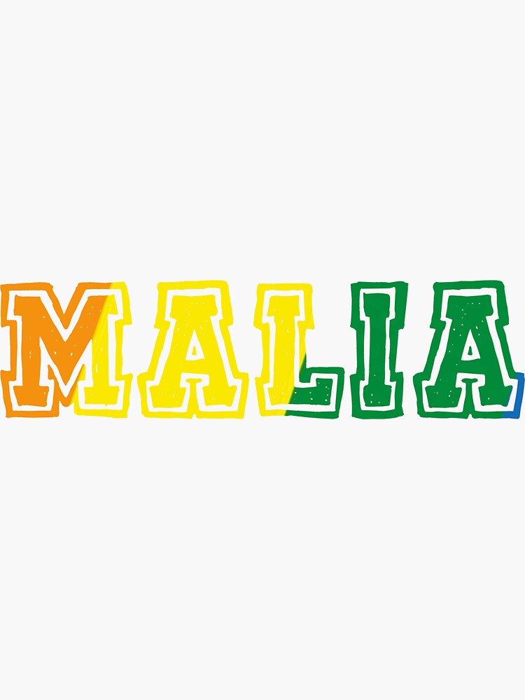 "MALIA" Sticker for Sale by ruviogevio | Redbubble