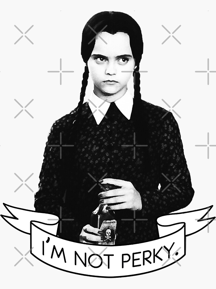 "wednesday The Addams Family is an cartoon comedy" Sticker for Sale by ...