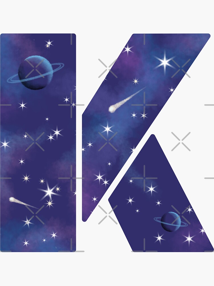 "Outer Space K" Sticker for Sale by ArteAnnie | Redbubble
