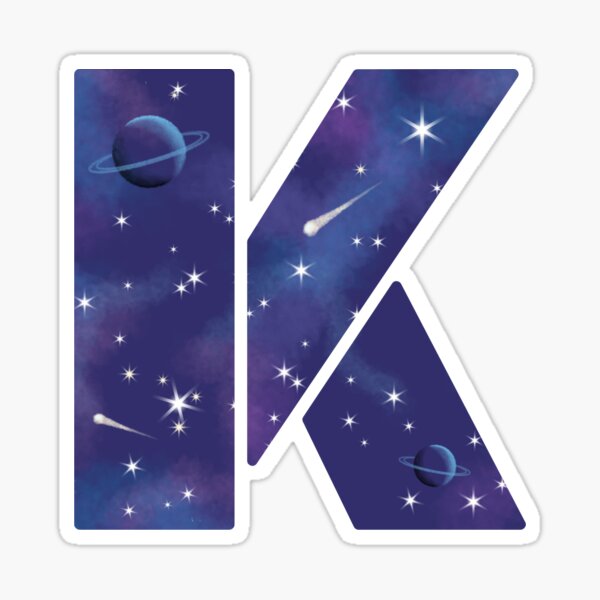 "Outer Space K" Sticker for Sale by ArteAnnie | Redbubble