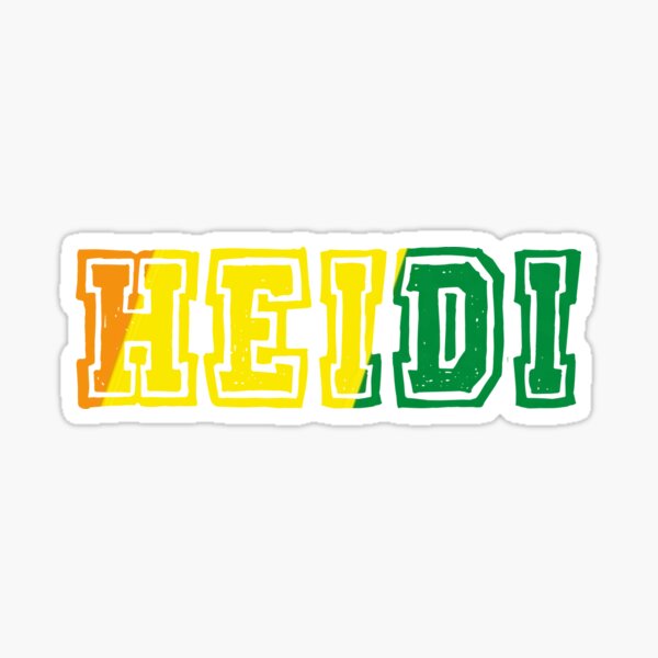 "HEIDI" Sticker for Sale by ruviogevio | Redbubble