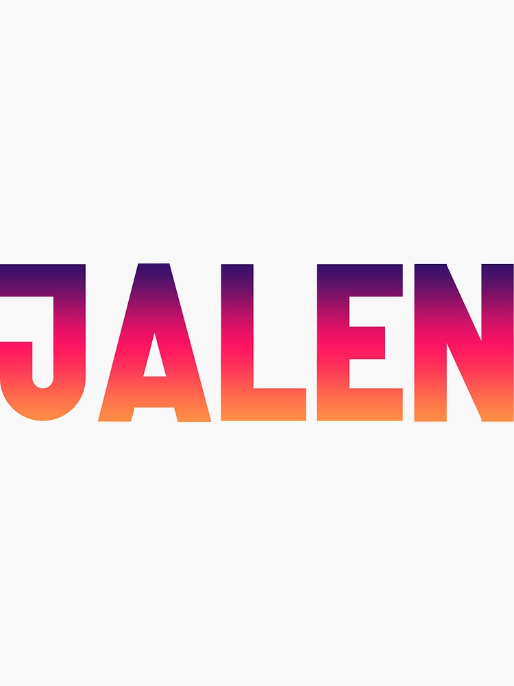 "JALEN" Sticker for Sale by odosolomopo | Redbubble