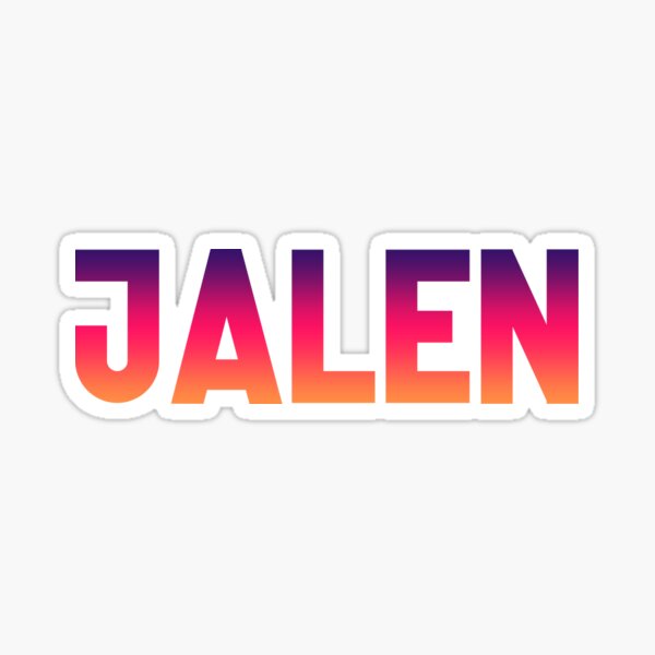 "JALEN" Sticker for Sale by odosolomopo | Redbubble