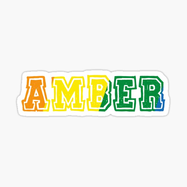 "AMBER" Sticker for Sale by ruviogevio | Redbubble