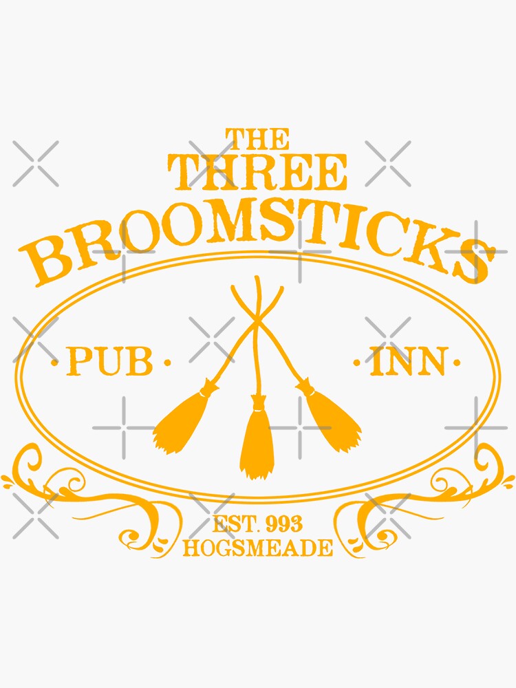 "The Three Broomsticks" Sticker for Sale by ArkainRose | Redbubble