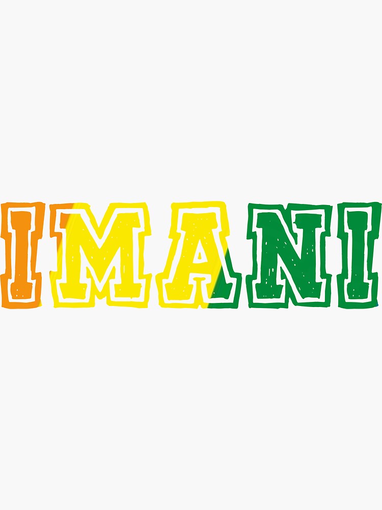 "IMANI" Sticker for Sale by ruviogevio | Redbubble