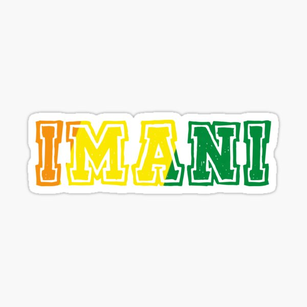 "IMANI" Sticker for Sale by ruviogevio | Redbubble