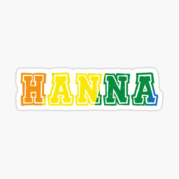 "HANNA" Sticker for Sale by ruviogevio | Redbubble
