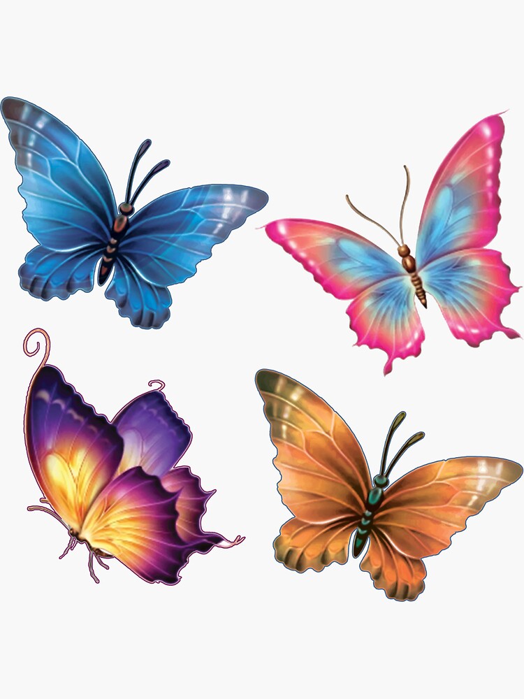 "Beautiful Butterfly Sticker Pack" Sticker by The-Fantasy | Redbubble
