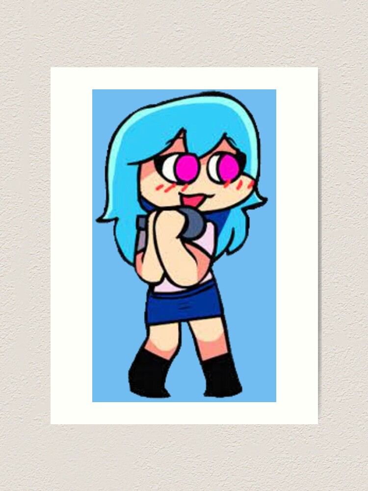 "Friday Night Funkin sky BLUE" Art Print for Sale by RedMerce | Redbubble