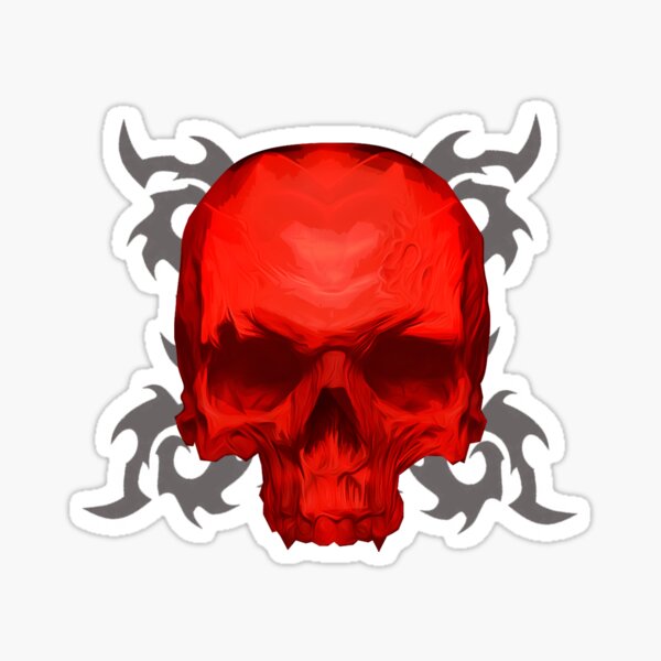 "tribal skull" Sticker for Sale by SPROKLAND | Redbubble