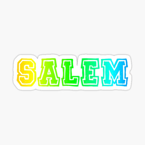 "SALEM in rainbow color" Sticker for Sale by pironstouse | Redbubble