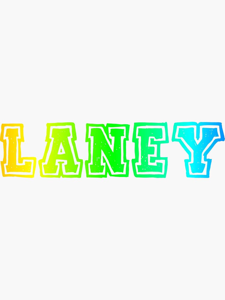 "LANEY in rainbow color" Sticker for Sale by pironstouse | Redbubble