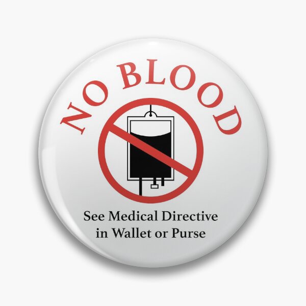 "NO BLOOD" Pin for Sale by Paper Bee Gift Shop | Redbubble