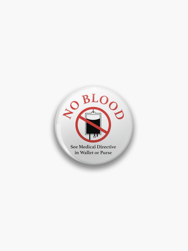 "NO BLOOD" Pin for Sale by Paper Bee Gift Shop | Redbubble