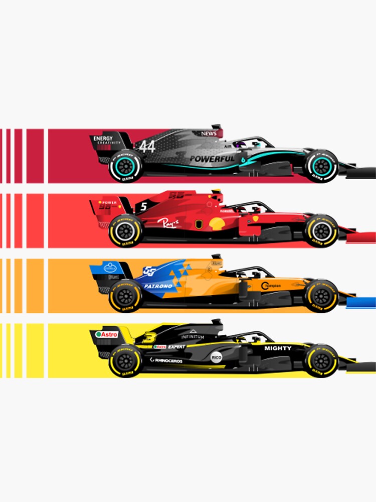 "Grand Prix F1 cars 2021" Sticker for Sale by YellowCanarys | Redbubble