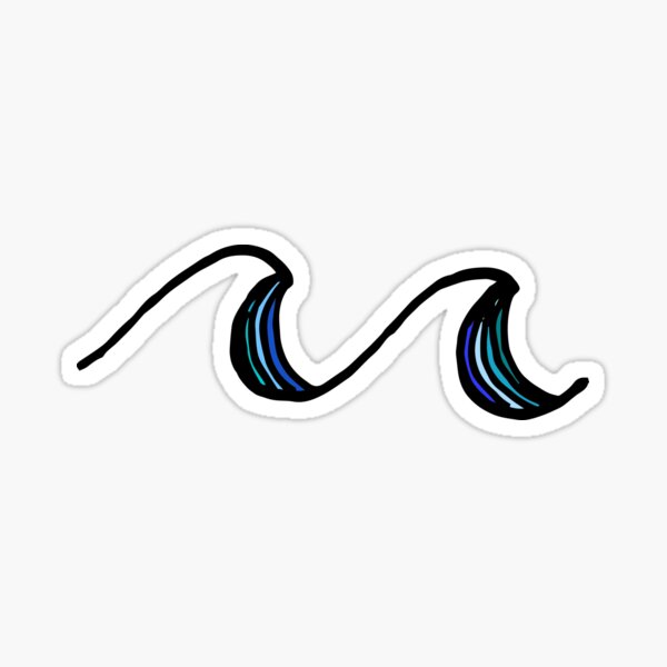 "waves" Sticker for Sale by FancyDancyNancy | Redbubble
