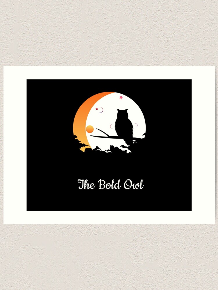 "The Bold Owl New Logo" Art Print by TheBoldOwl | Redbubble