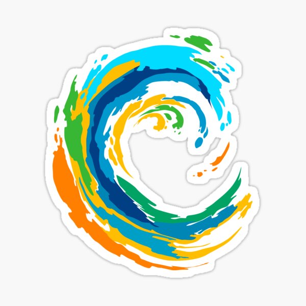 "Color Splash Effect Illustration" Sticker for Sale by FunkyBranding ...