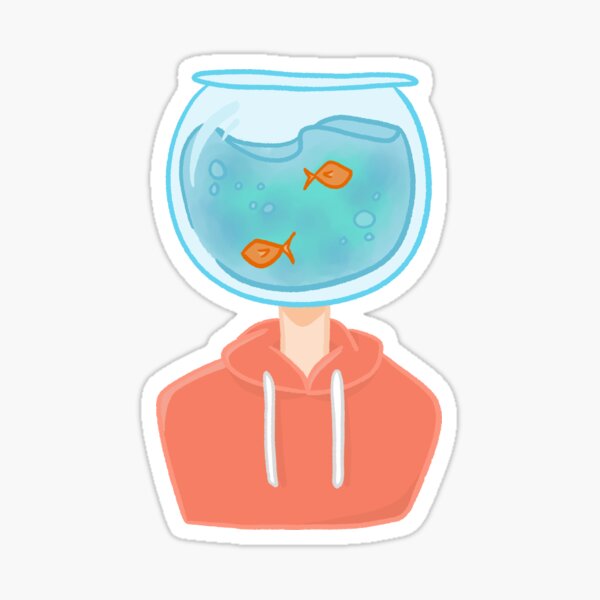"fishbowl head" Sticker for Sale by z3nrenzo | Redbubble