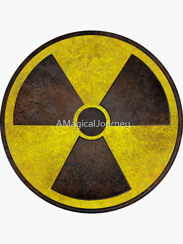 "Radioactive Fallout Symbol - Scratched" Sticker for Sale by ...