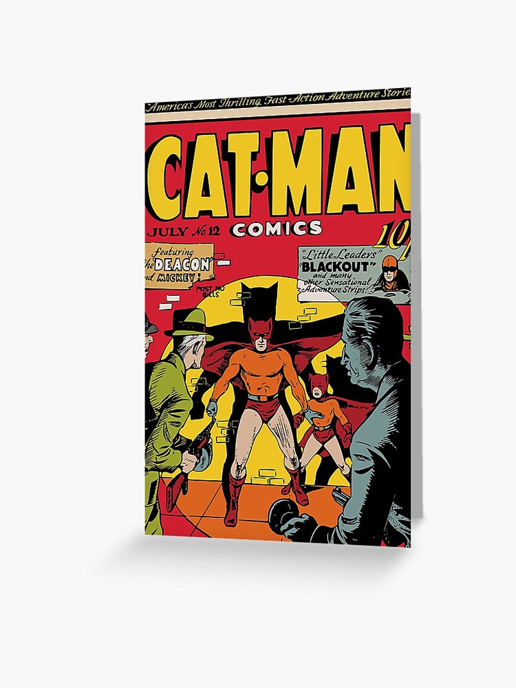"Cat Man Comic" Greeting Card for Sale by sirglennbo | Redbubble