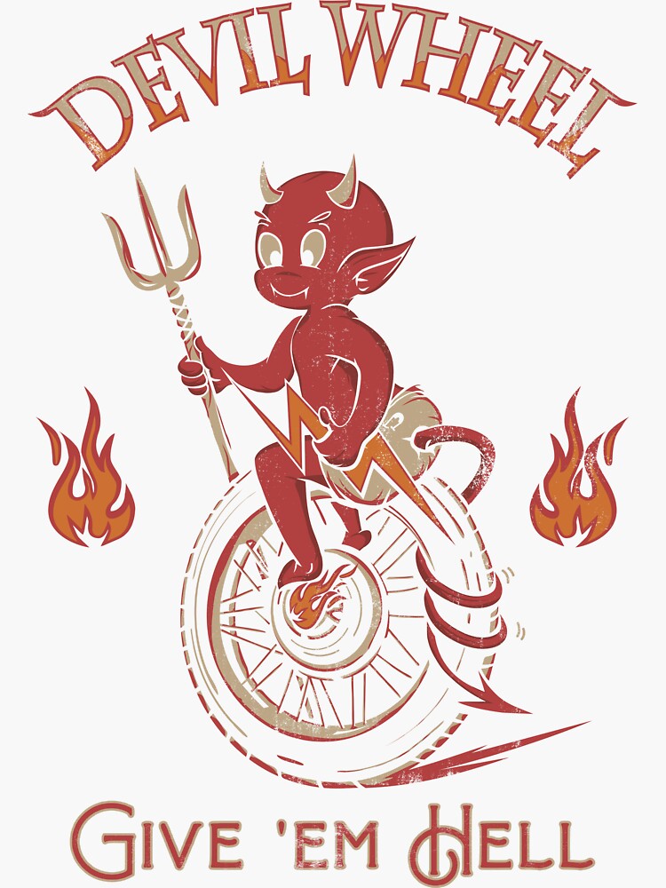"Devil Wheel" Sticker for Sale by stenaro | Redbubble