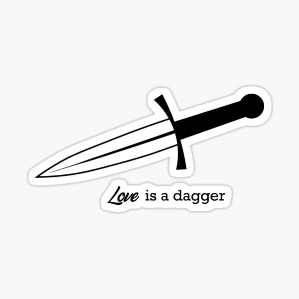 "Love is a dagger | Loki series" Sticker for Sale by vlkasabova | Redbubble