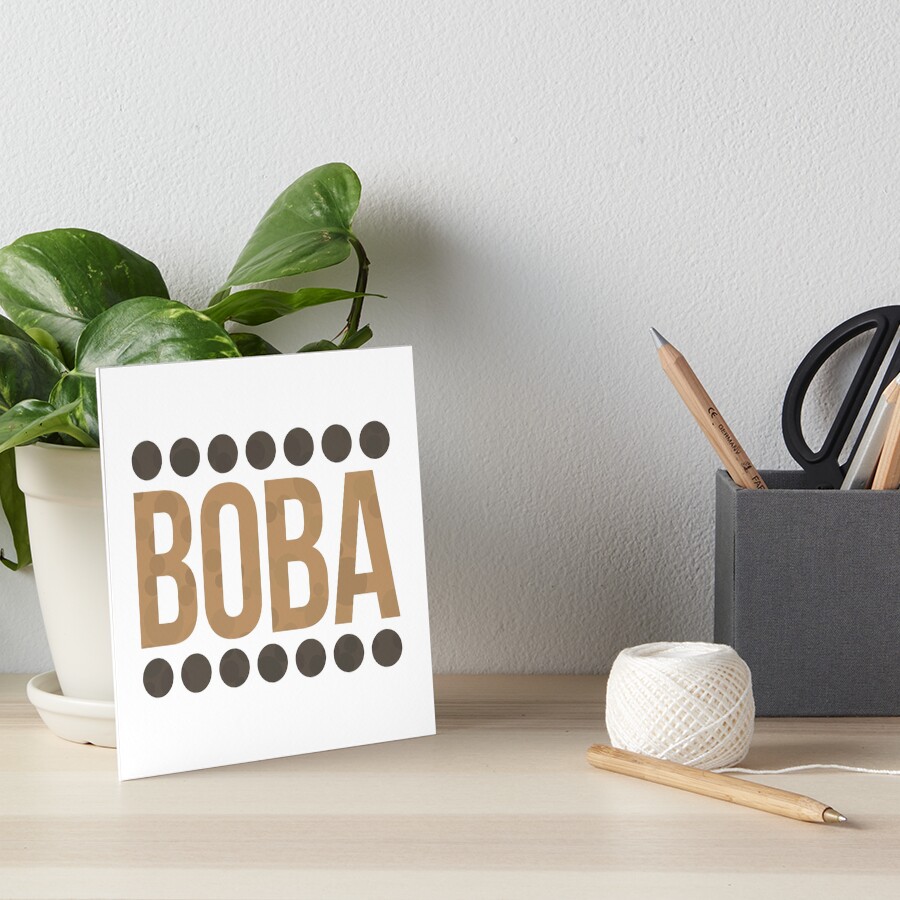 "Boba Balls Typography" Art Board Print for Sale by johnuttley | Redbubble