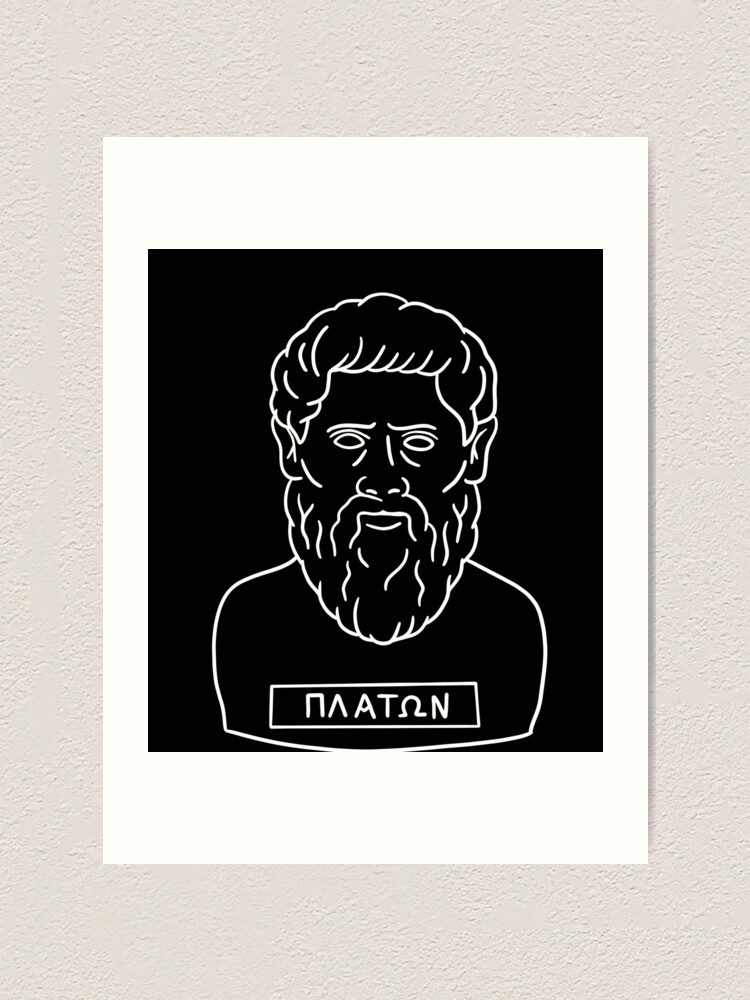 "Plato Line Art Portrait - Philosophy Teacher" Art Print for Sale by ...